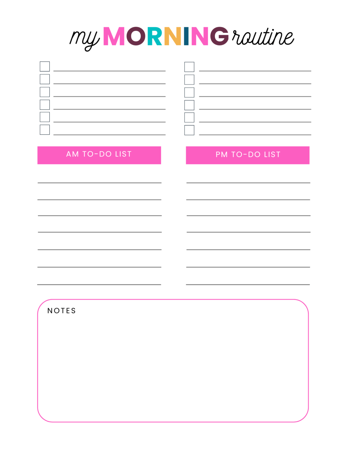 Ultimate Mom Morning Routine Checklist (Free Printable!) - The Planner Mom
