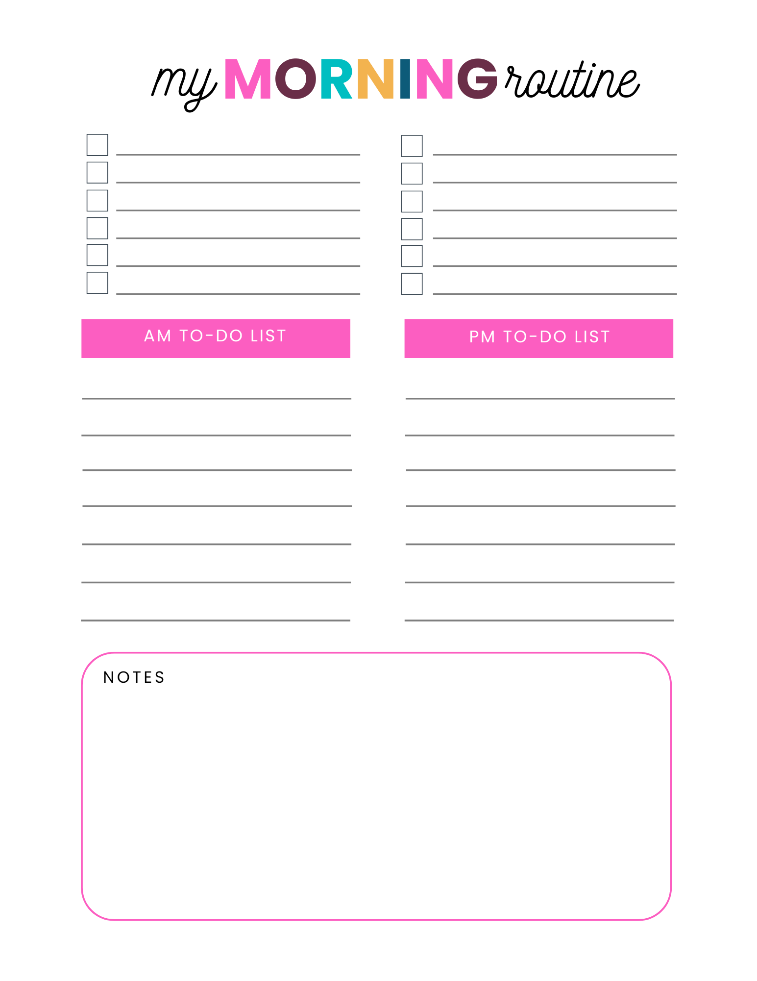 Ultimate Mom Morning Routine Checklist (Free Printable!) - The Planner Mom